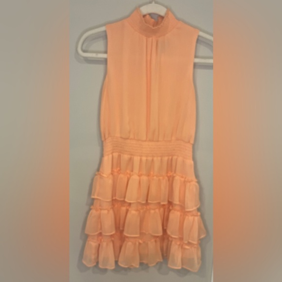 Express | Dresses | Misses Peach Ruffle Mini Dress From Express | Poshmark
